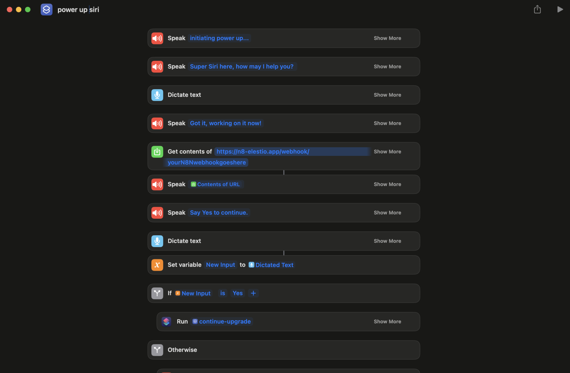 Siri Power Up Mode N8N Workflow Blueprint • Digital Reach